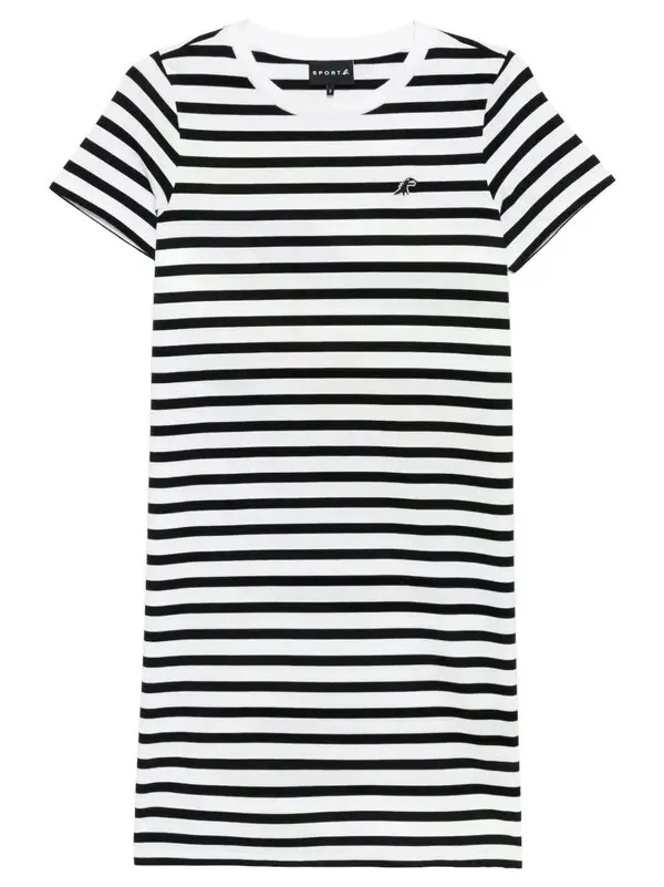 SPORT B. BY AGNÈS B. Striped T-shirt Dress - White