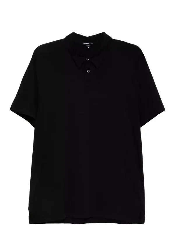 JAMES PERSE Brushed Lotus Polo Shirt - Black