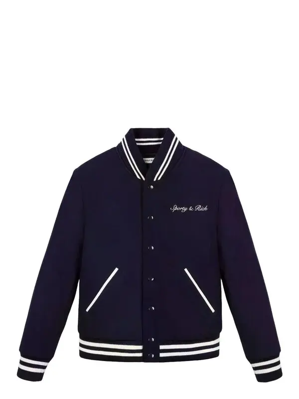 SPORTY & RICH Carlyle Varsity Jacket - Blue