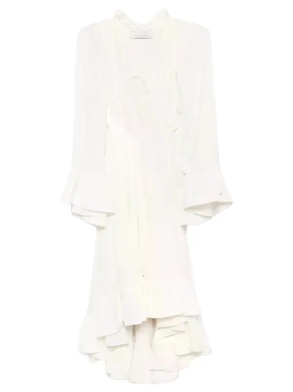 LANVIN Long Ruffled Dress - White