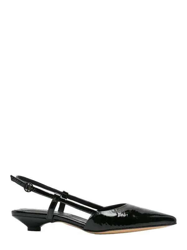 POMME D´OR Leather Ballet Flats - Black