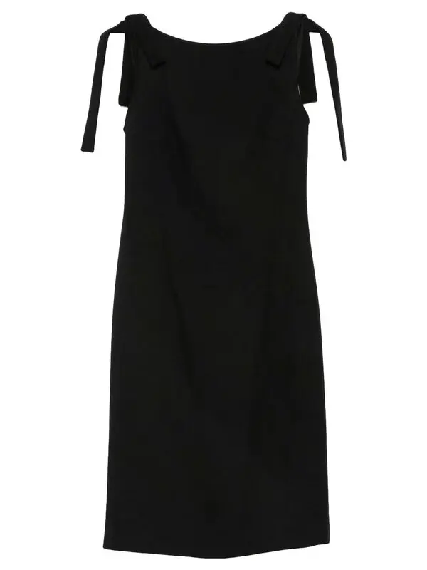 N°21 Bow-detail Midi Dress - Black