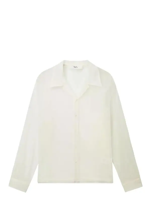 Séfr Sheer Button-up Shirt - White