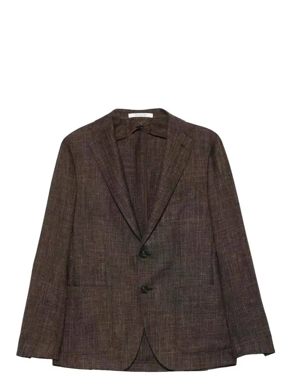 Tagliatore Mélange-effect Blazer - Brown
