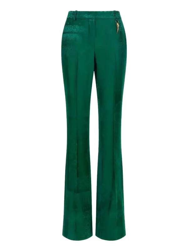 Roberto Cavalli Patterned Jacquard Trousers - Green