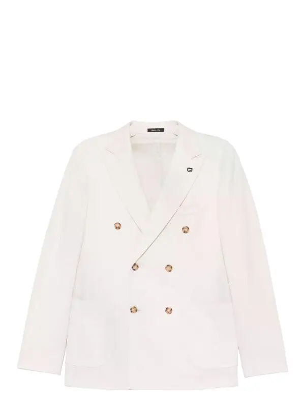BRERAS MILANO Double-breasted Blazer - Neutrals