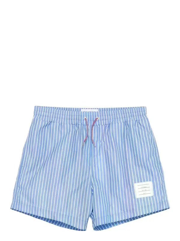 Thom Browne Pinstriped Swim Shorts - Blue