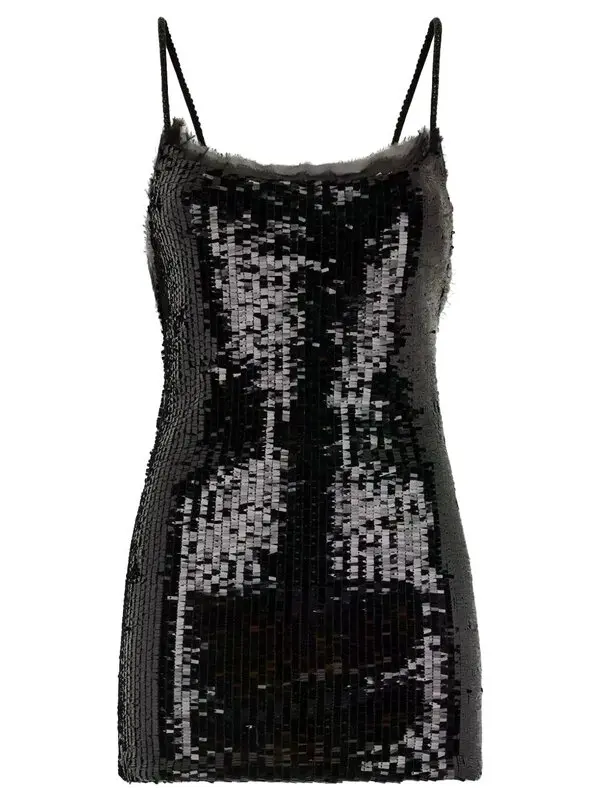 Roberto Cavalli Sequined Mini Dress - Black