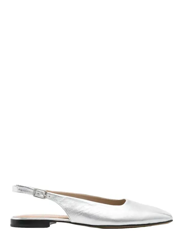 POMME D´OR Leather Ballet Flats - Silver