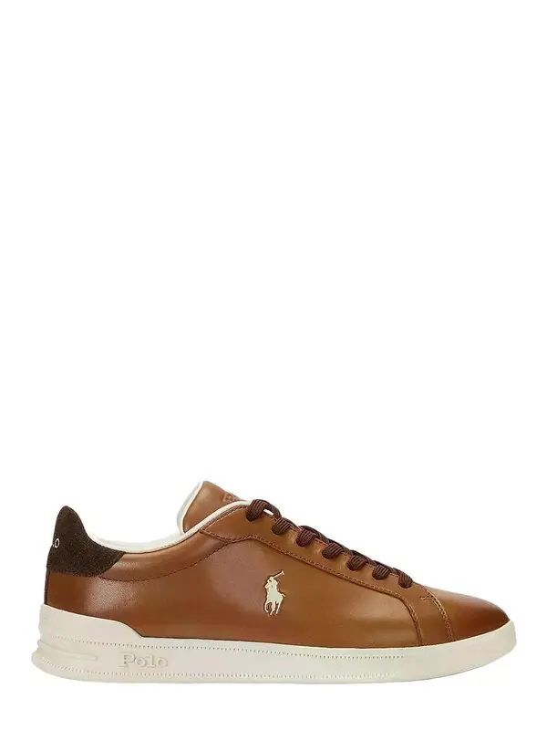 Polo Ralph Lauren Logo-embroidered Sneakers - Brown