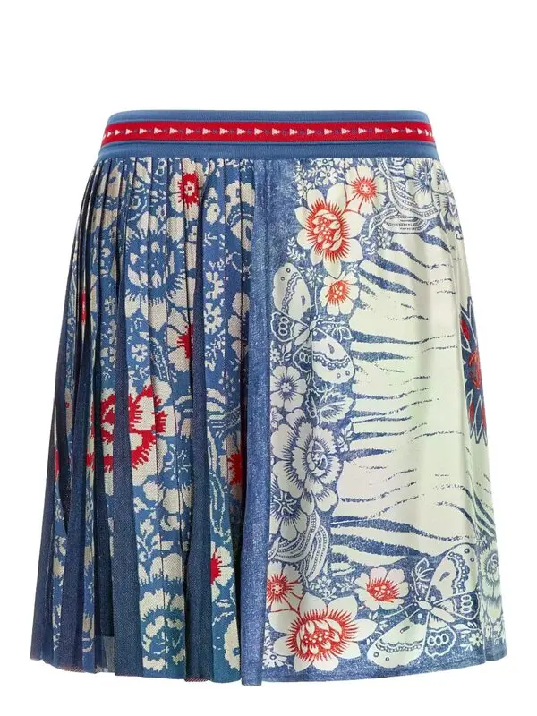 Roberto Cavalli Printed Mini Skirt - Blue