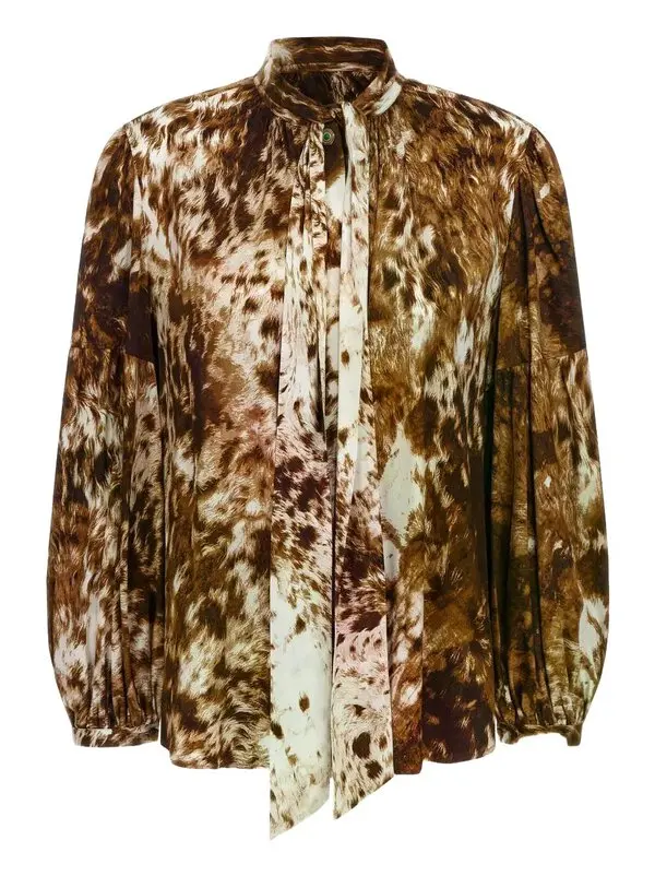 Roberto Cavalli Appaloosa-print Shirt - Brown
