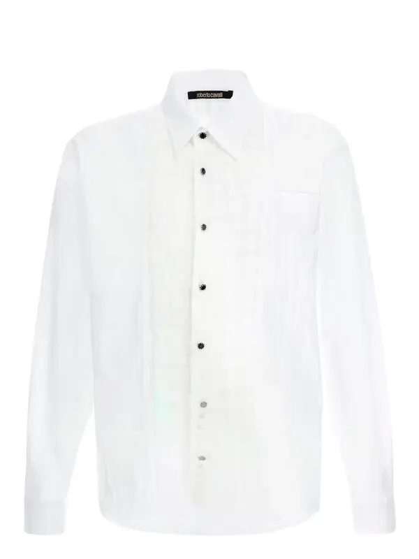 Roberto Cavalli Bib-collar Shirt - White