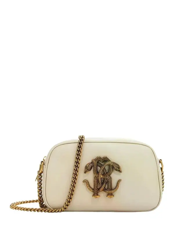 Roberto Cavalli Snake-plaque Shoulder Bag - Neutrals