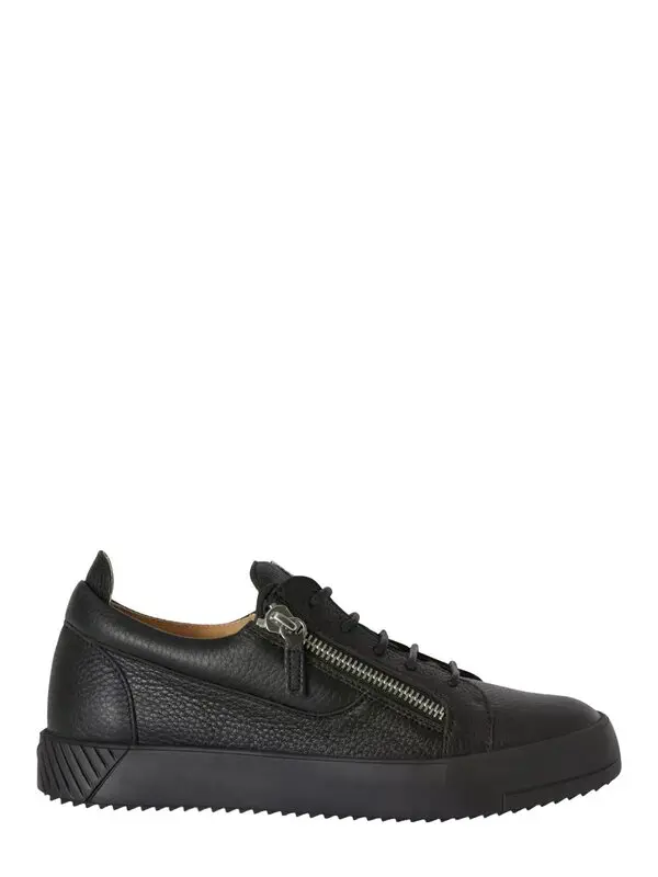 GIUSEPPE ZANOTTI Frankie Double-zip Low-top Sneakers - Black