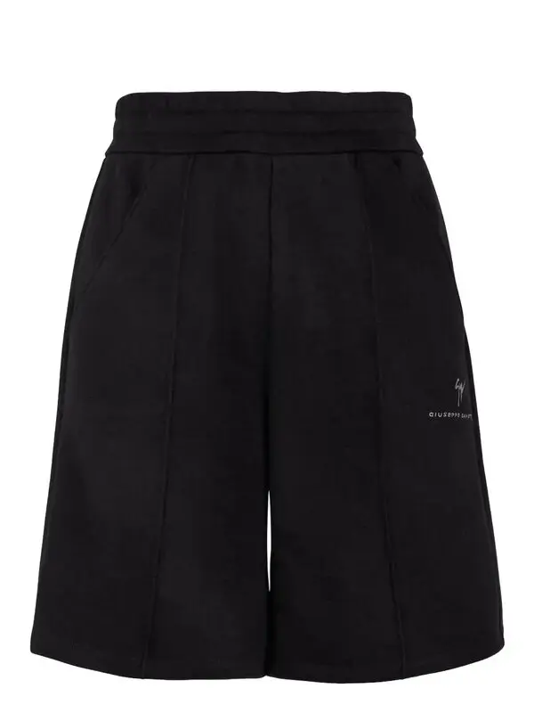 GIUSEPPE ZANOTTI Cotton Track Shorts - Black