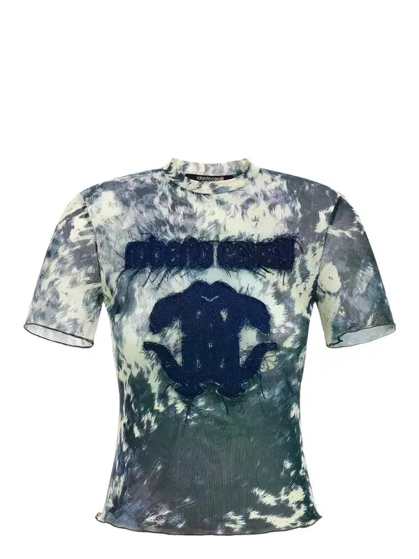 Roberto Cavalli Appaloosa-print T-shirt - Blue
