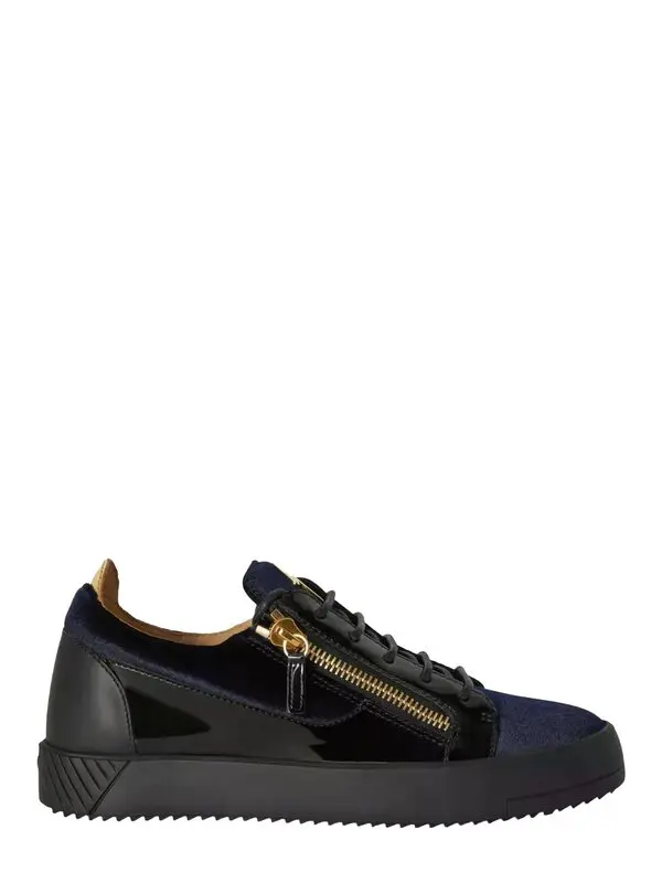 GIUSEPPE ZANOTTI Frankie Double-zip Low-top Sneakers - Blue