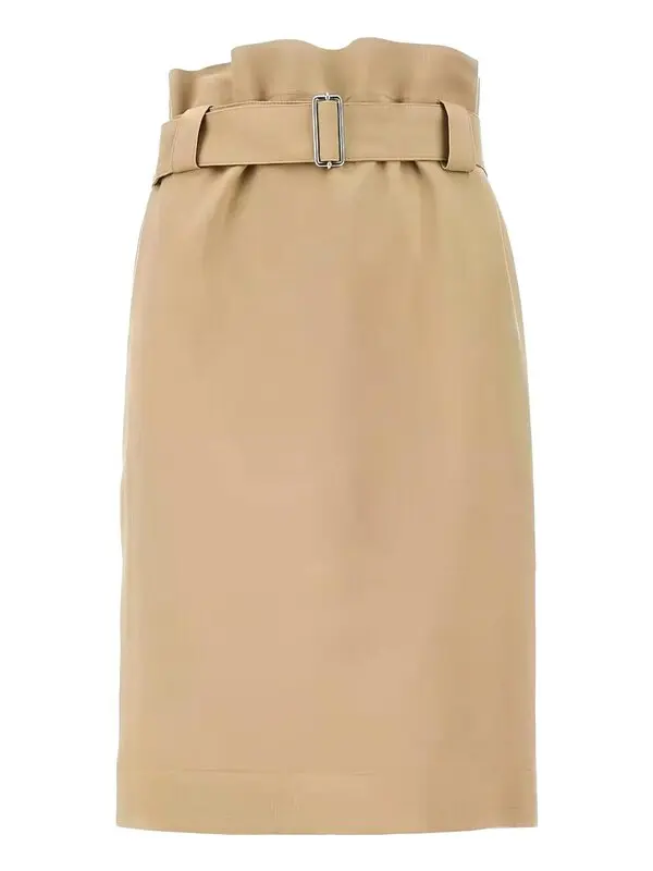 MSGM Belted Pencil Skirt - Neutrals