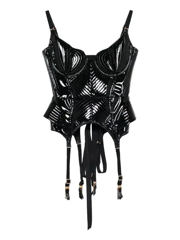 MARIA LUCIA HOHAN Zephy Corset Top - Black