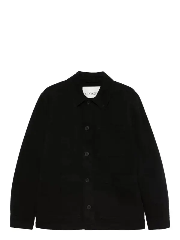Closed Twill-weave Shirt Jacket - Black