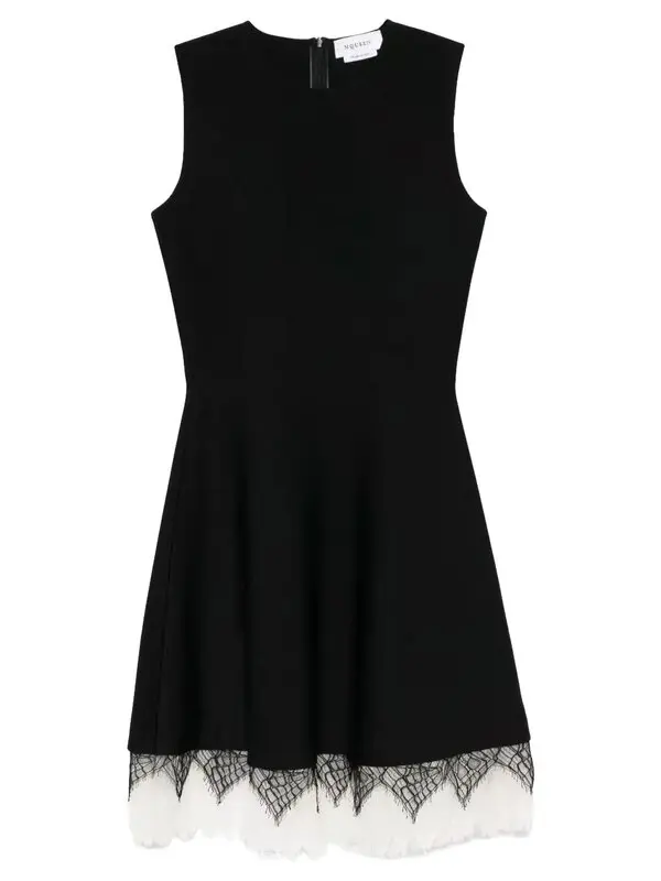 Alexander McQueen Cobweb-lace Mini Dress - Black