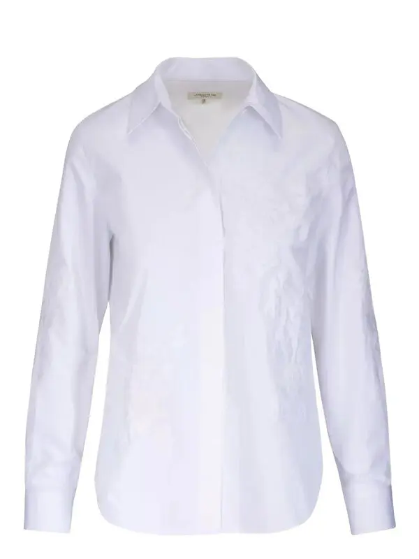 Lafayette 148 New York Spread Collar Shirt - White
