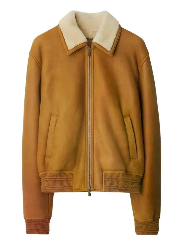 Burberry Shearling Harrington Jacket - Brown