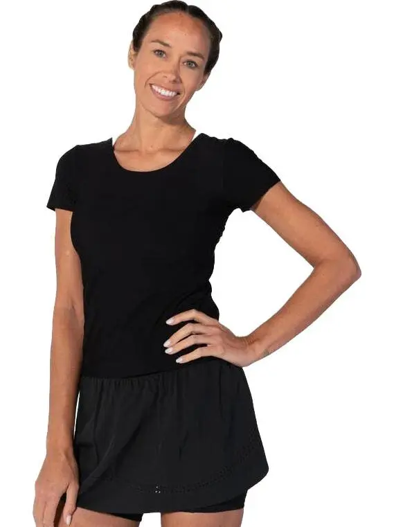 AVI Bounce-it Pickleball Short Sleeve - Black Beauty