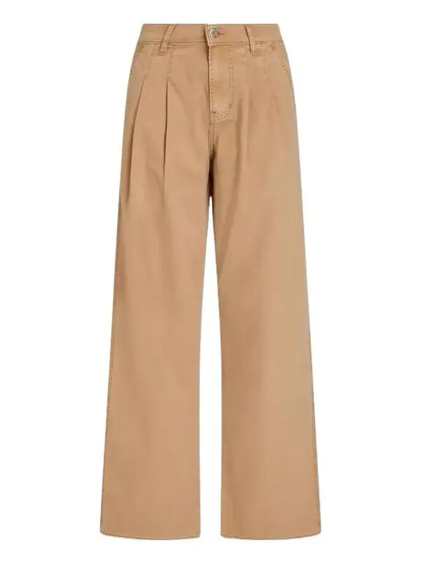 Veronica Beard Mia Stretch-cotton Twill Wide-leg Pants - Sand