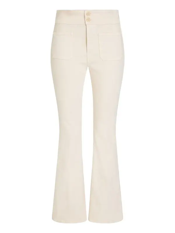 Veronica Beard Beverly High-rise Flare Jeans - Ecru