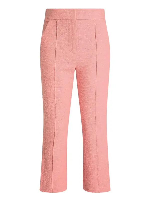 Veronica Beard Tani Cotton-blend Kick-flare Pants - Peach