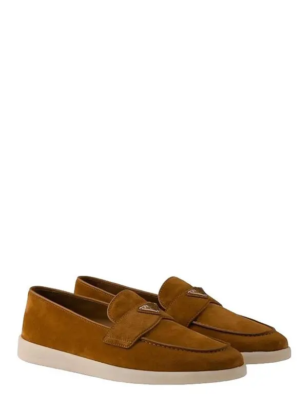 Prada Suede Loafers - Brown