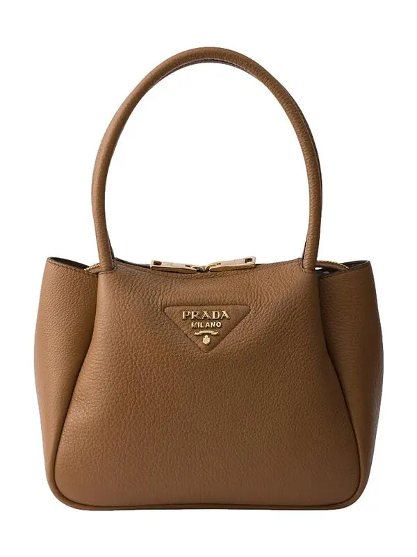 Prada Small Leather Handheld Bag - Brown