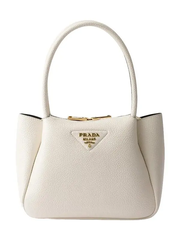 Prada Small Leather Handheld Bag - White