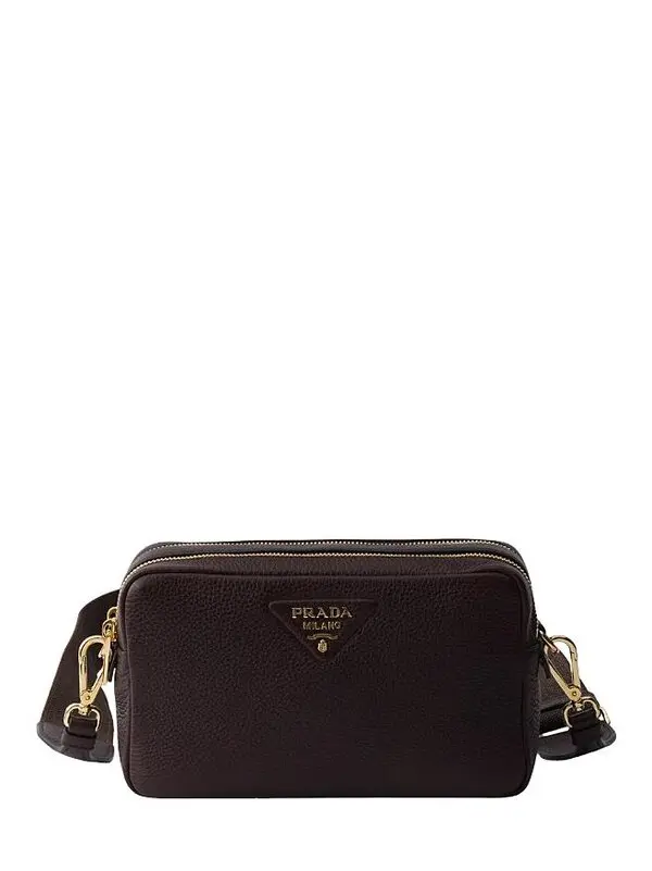 Prada Small Leather Shoulder Bag - Caramel