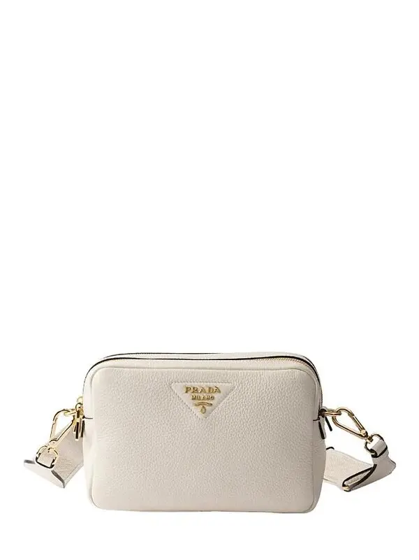Prada Small Leather Shoulder Bag - White