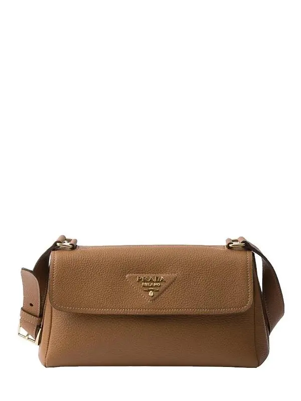 Prada Small Leather Shoulder Bag - Brown