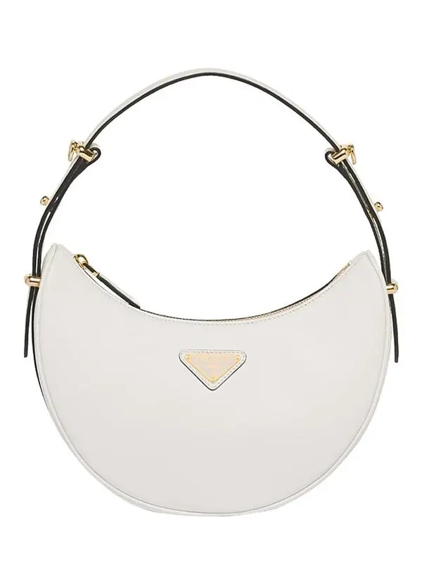 Prada Arque Small Leather Shoulder Bag - White