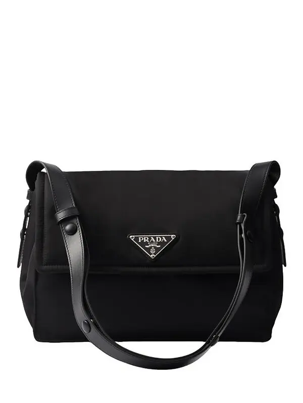 Prada Traveller Medium Padded Re-nylon Bag - Black