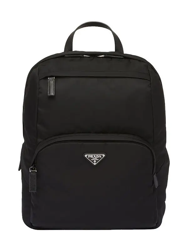 Prada Re-nylon And Saffiano Leather Backpack - Black