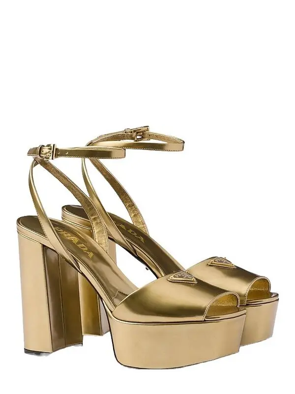 Prada Platform Sandals - Platinum