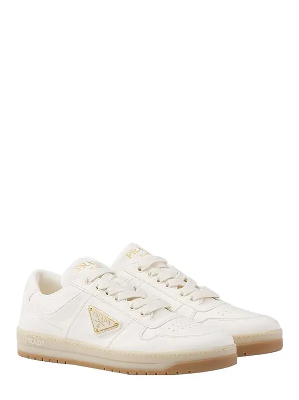 Prada Downtown Nappa Leather Sneakers - Ivory