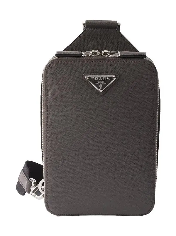 Prada Brique Saffiano Leather Bag - Grey