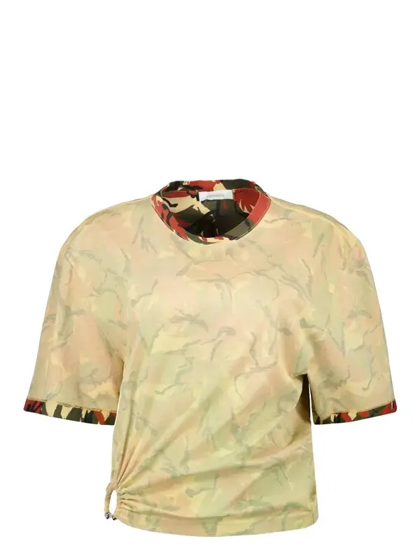 Rabanne Camouflage-print T-shirt - Neutrals