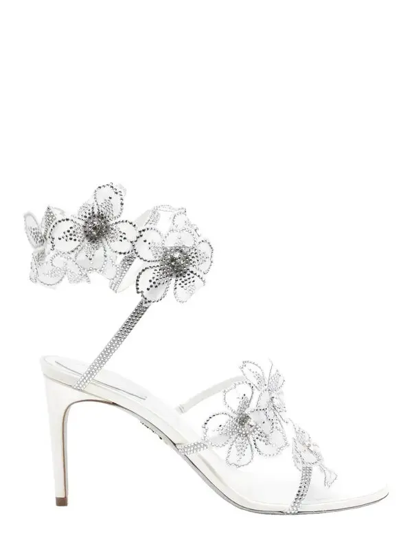 Rene Caovilla 80mm Floriane Sandals - Silver