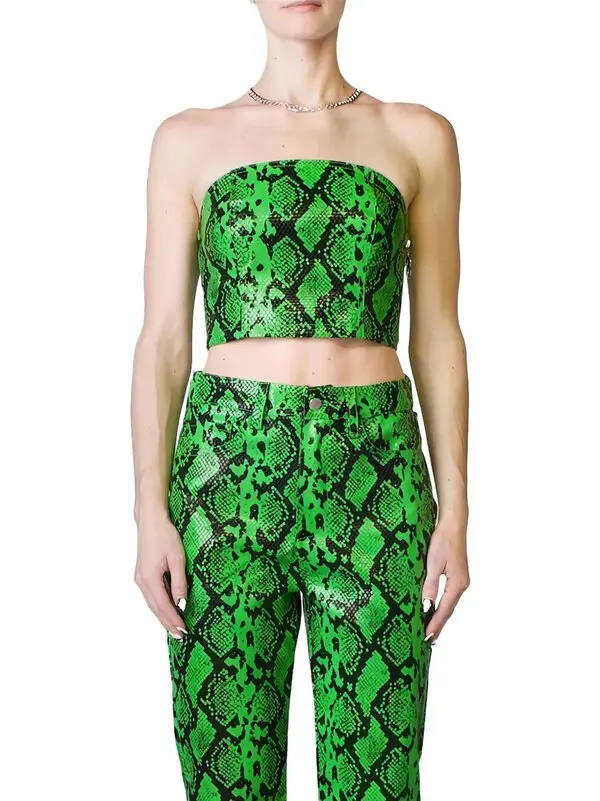 SIMONMILLER Twister Strapless Top - Green