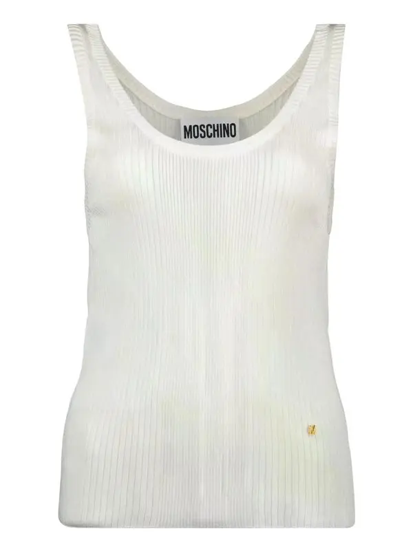 Moschino Ribbed Tank Top - White