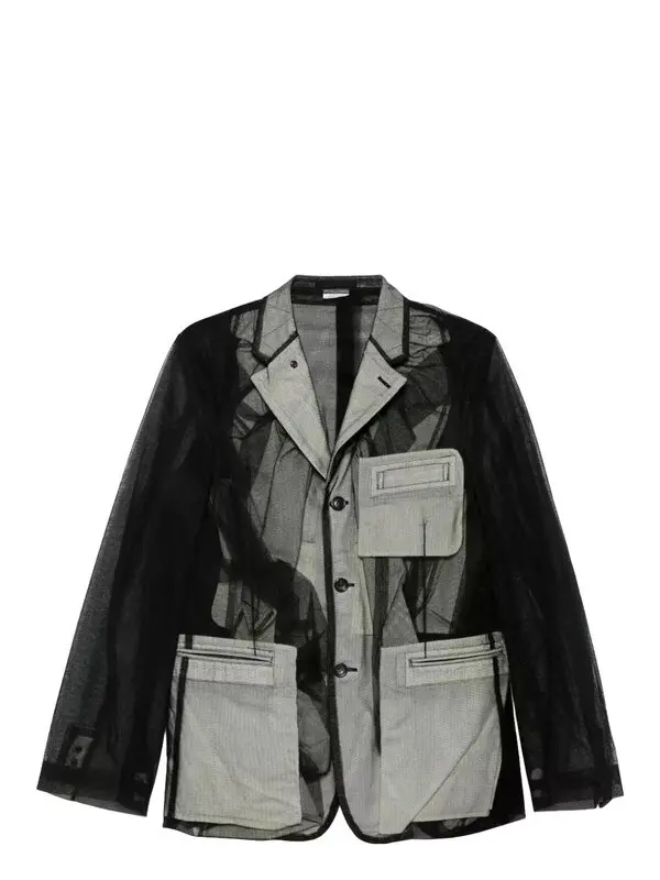 Comme Des Garçons Tulle Blazer - Black