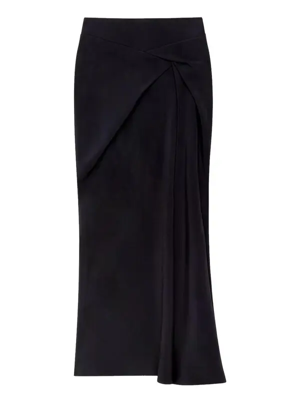 Another Tomorrow Asymmetrical Skirt - Black